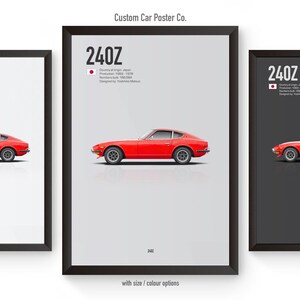 Datsun 240Z Inspired Wall Art - Wall Decor Car Poster - Multi-colour - Etsy