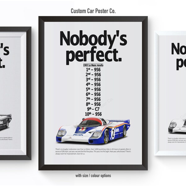 Vintage Porsche Poster Not Perfect - Etsy