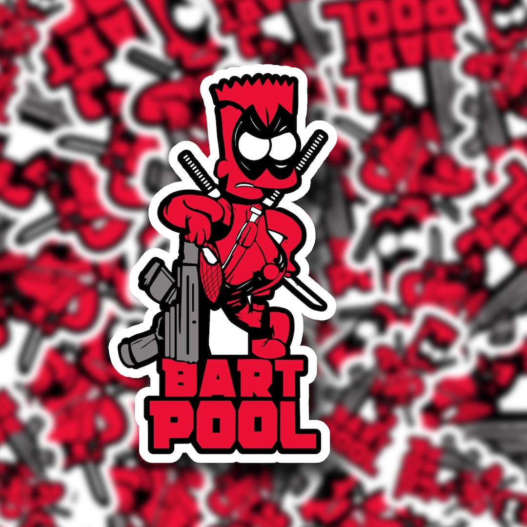 Bart Pool Sticker Deadpool - Etsy