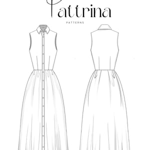 The Muse Dress Pdf Sewing Pattern With Tutorial Size 34-48 - Etsy