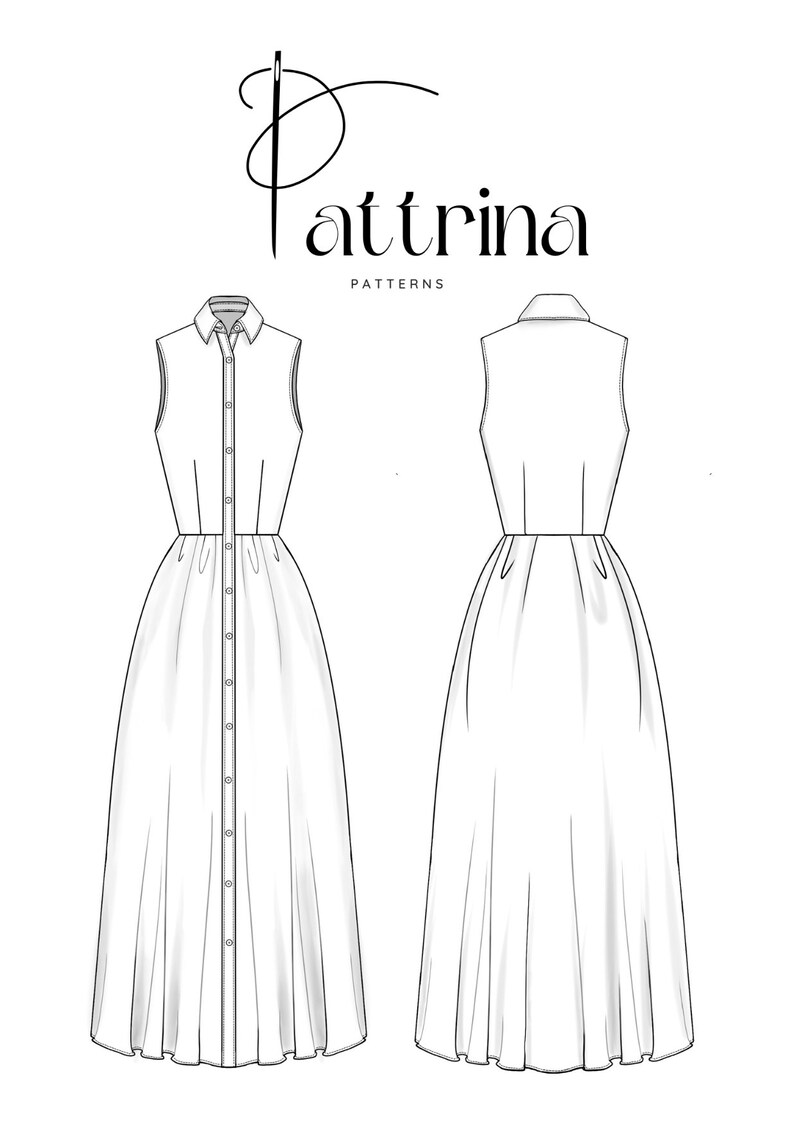 The Muse Dress Pdf Sewing Pattern With Tutorial Size 34-48 - Etsy