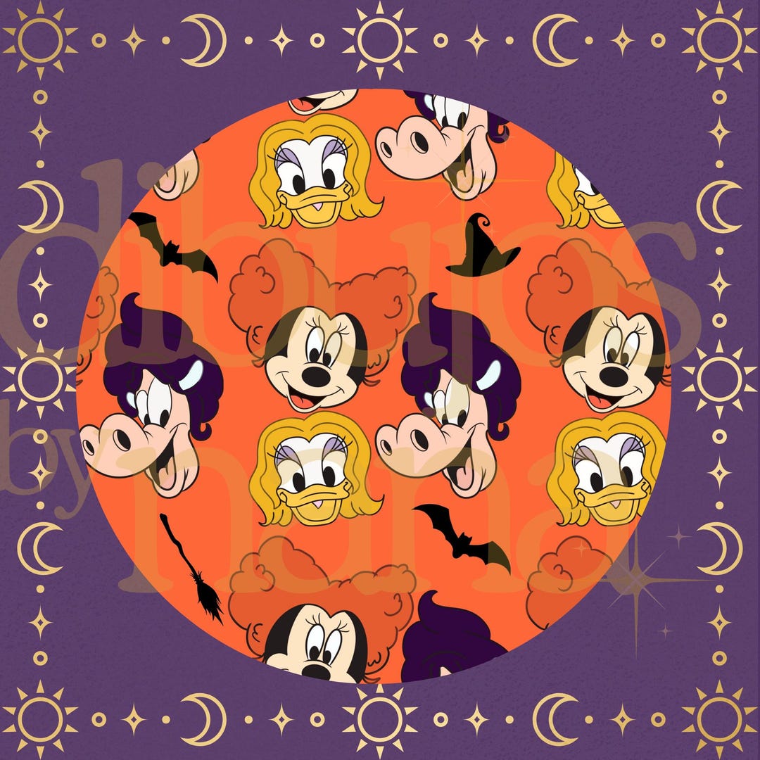 Hocus Pocus Pattern PNG Halloween Seamless Pattern Png Witch Sisters ...