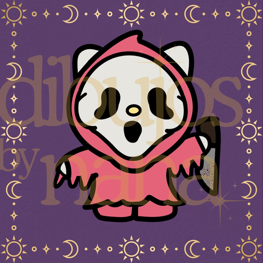 Ghostface Kitty Png Scream Png Kitty Design Horror Kawaii Cute Cat Png ...