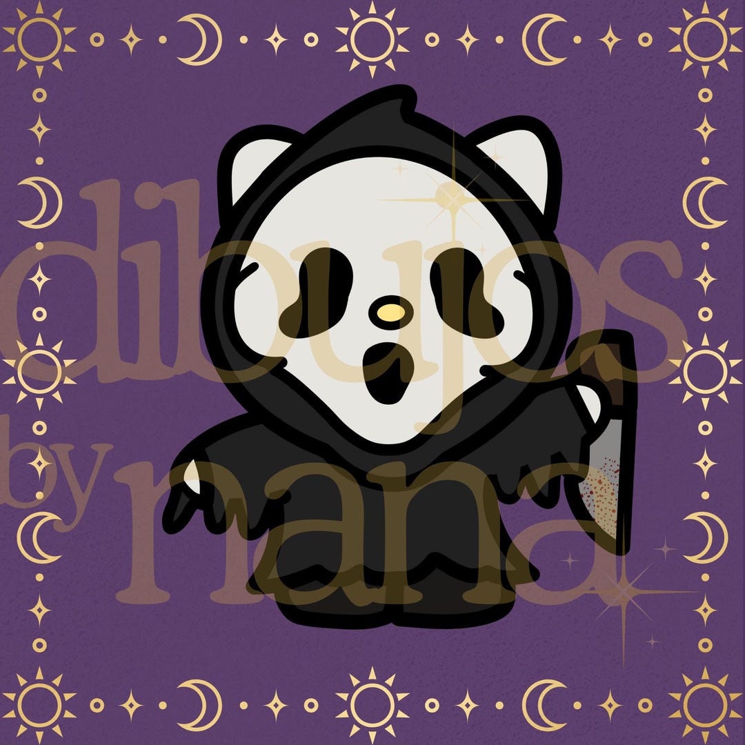 Cute Ghostface Kitty Png Halloween Design Horror Movie Scary Cute Png ...