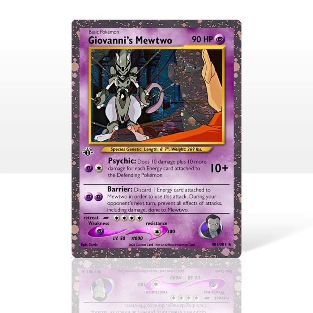 Pokemon Giovannis Mewtwo Pokémon Custom Card Proxy High Quality - Etsy