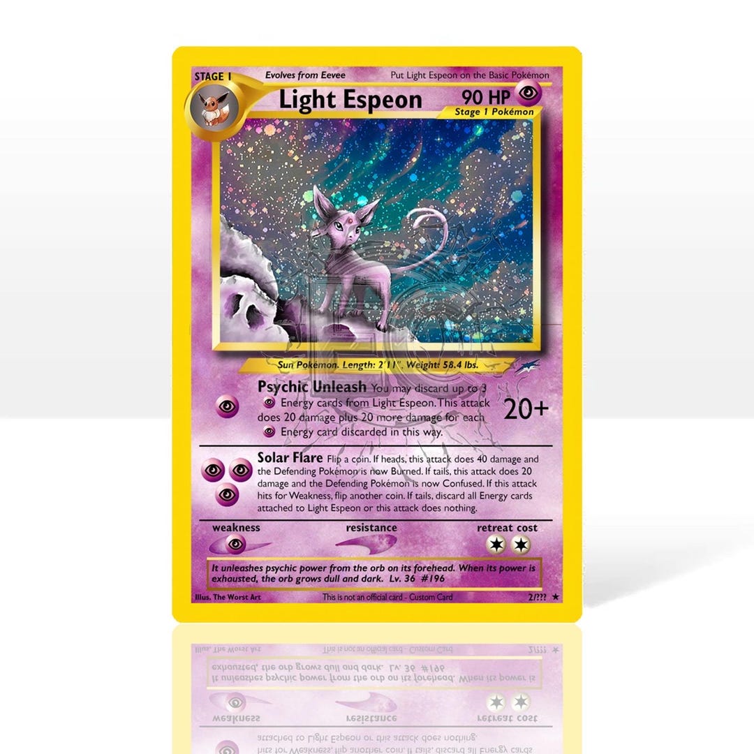 Light Espeon Pokémon GX Custom Card Proxy High Quality - Etsy
