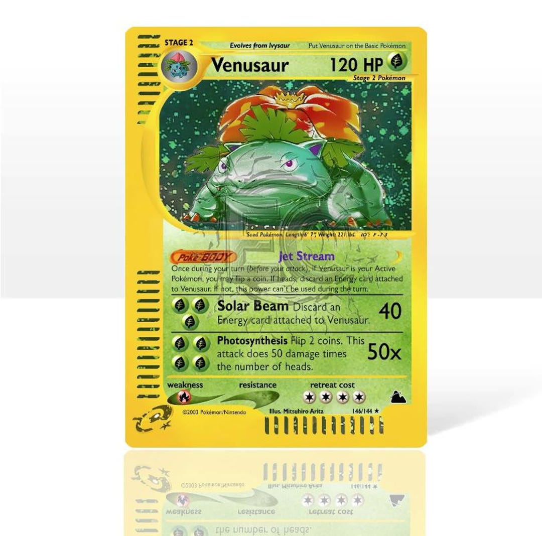 Venusaur Pokémon Custom Card Proxy High Quality - Etsy