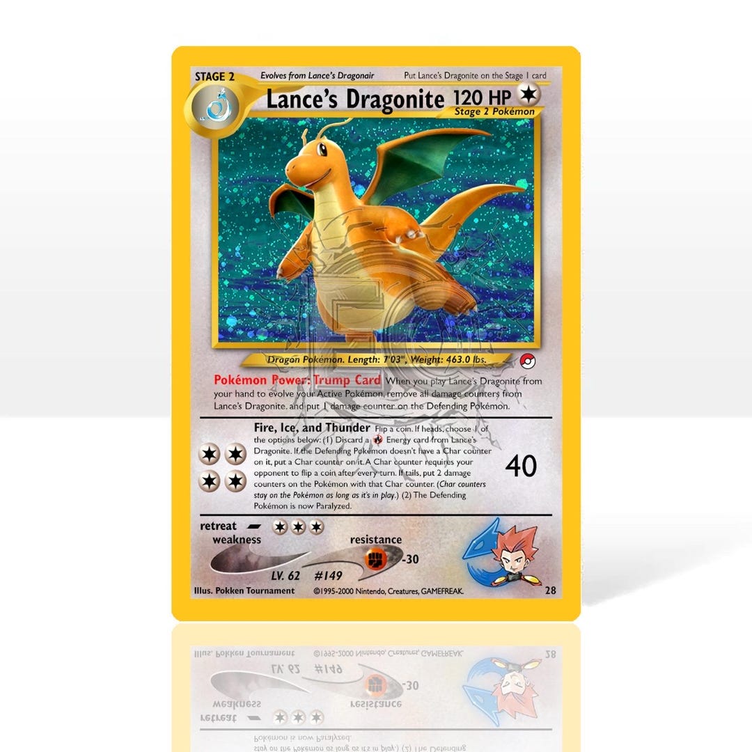 Lances Dragonite Pokémon GX Custom Card Proxy High Quality - Etsy