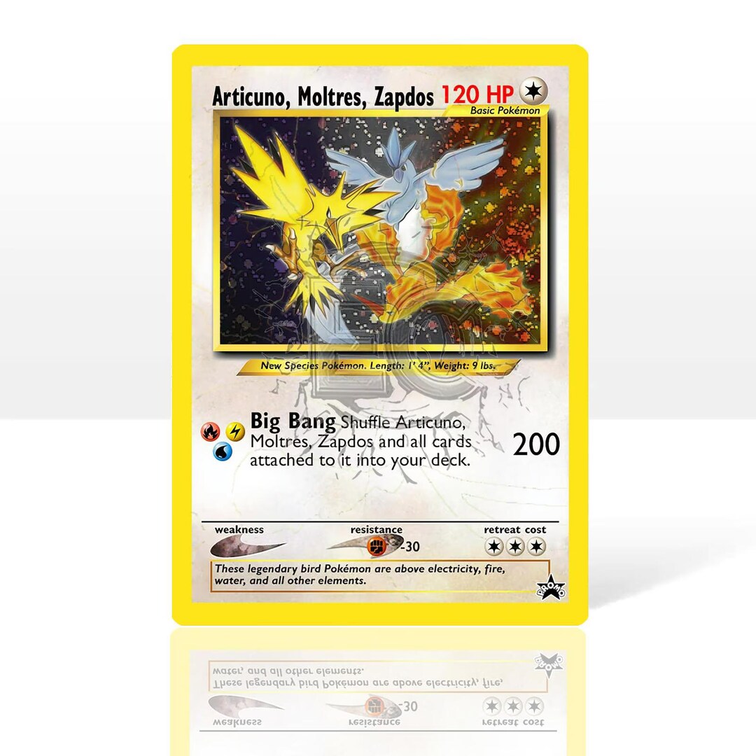 Articuno Moltres Zapdos Pokémon Custom Card Proxy High Quality - Etsy