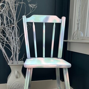 Hand Painted Small Chair Pastel Chair Accent Kitchen Chair Shabby Chic ...