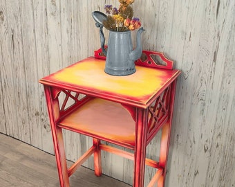 One of a Kind, Hand Painted Table - Etsy