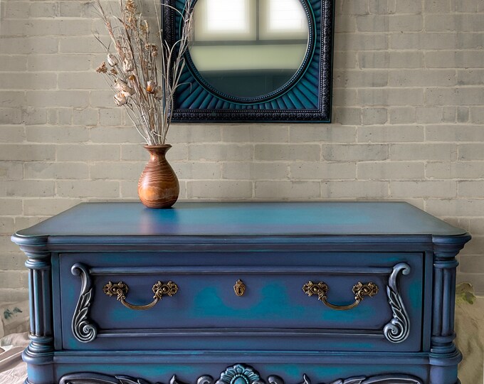 Vintage Boho Hand Painted Storage Bench Bedroom Boho Footboard Bench ...