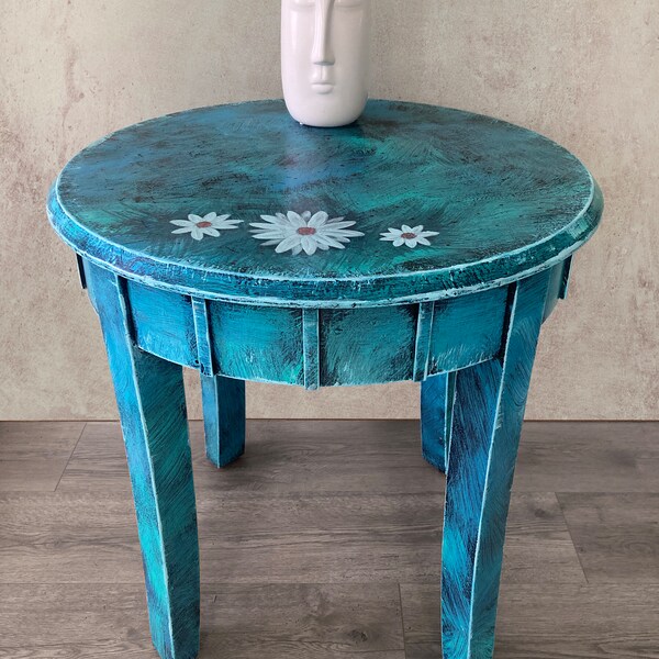 Painted Round Table - Etsy