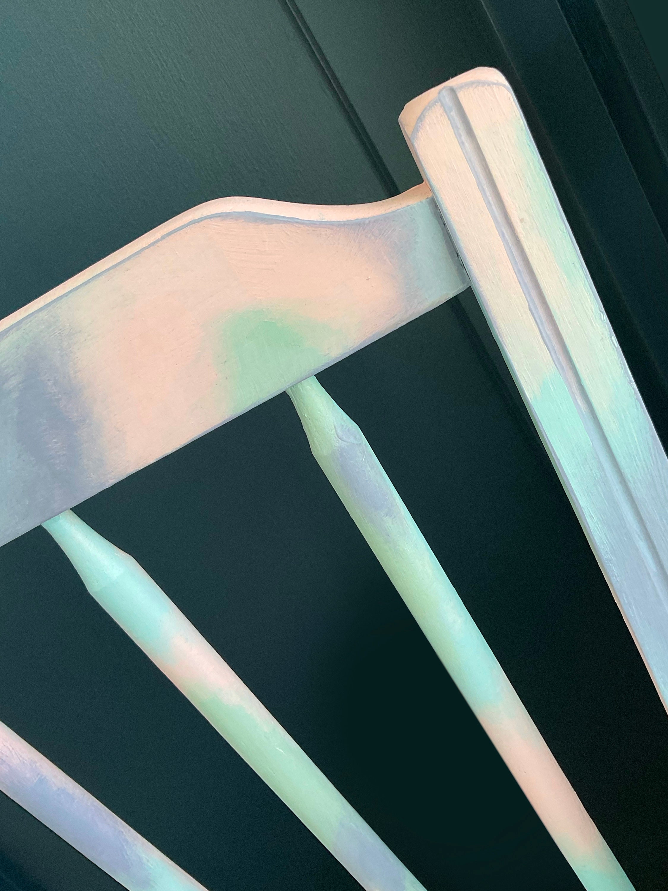 Hand Painted Small Chair Pastel Chair Accent Kitchen Chair Shabby Chic ...