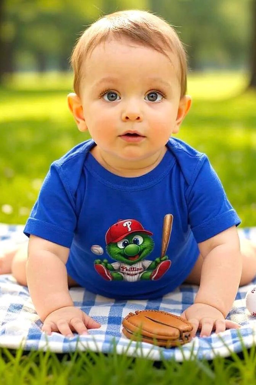 Phillies Mascot Baseball-themed Infant Jersey One Piece - Perfect Baby ...