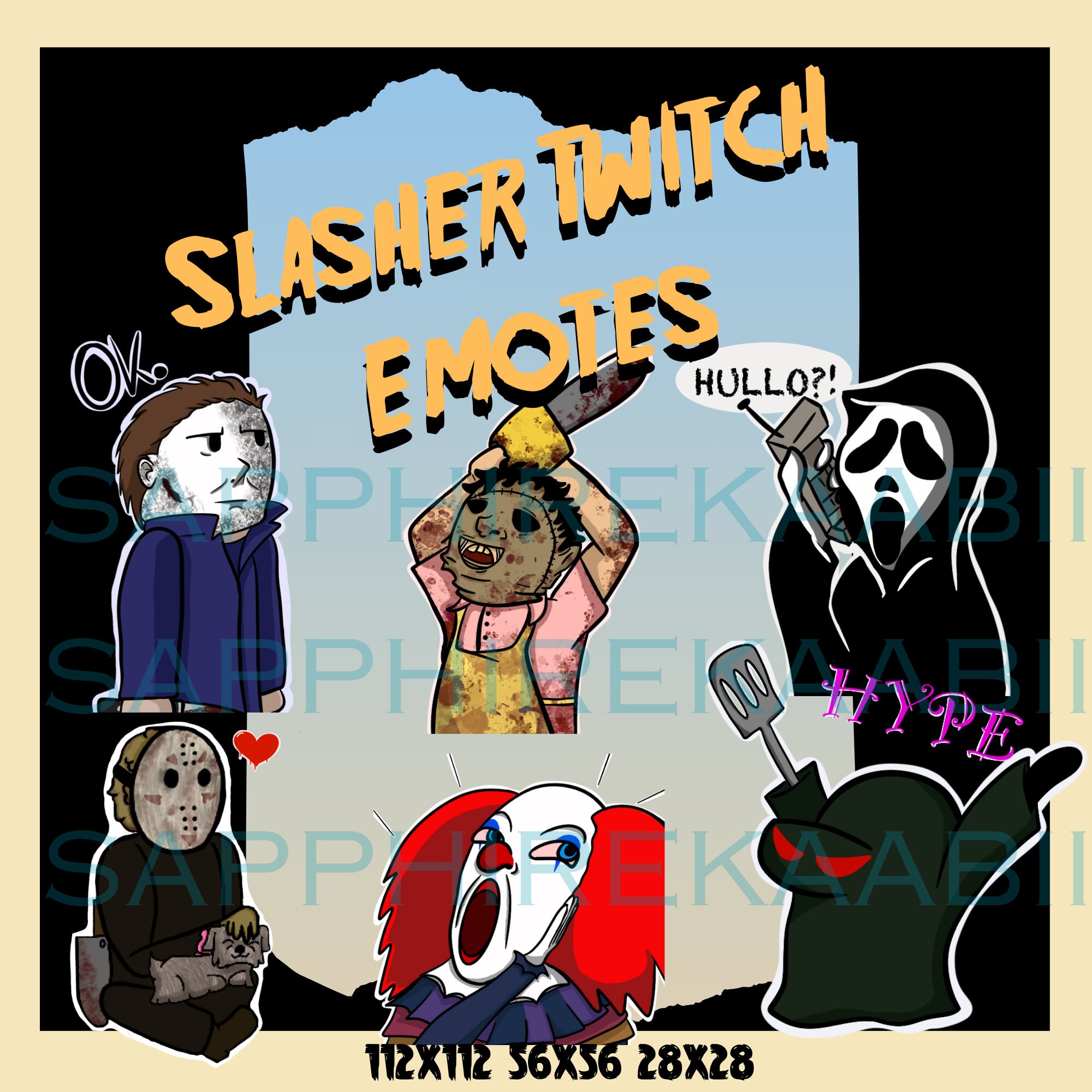 Slasher Twitch Emotes - Etsy