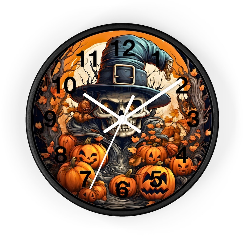 Halloween Ghost Wall Clock Halloween Wall Clocks Home Decor Halloween ...