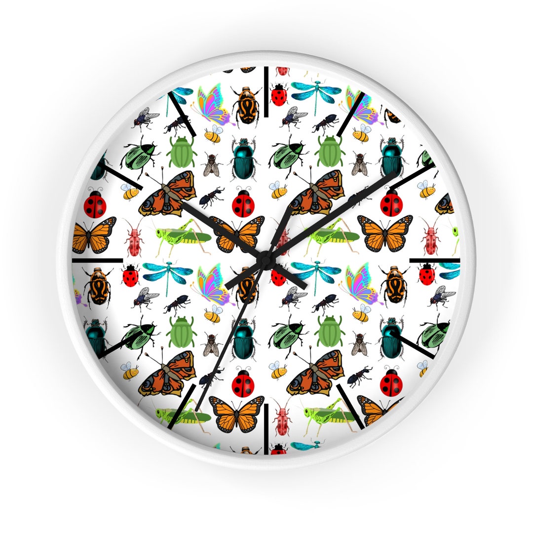 Bug Wall Clock Wall Clock Insects Wall Clock Home Decor Gift House ...