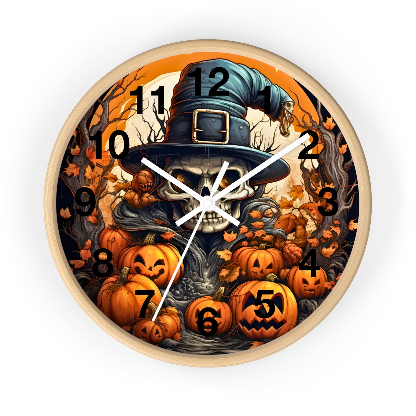 Halloween Ghost Wall Clock Halloween Wall Clocks Home Decor Halloween ...