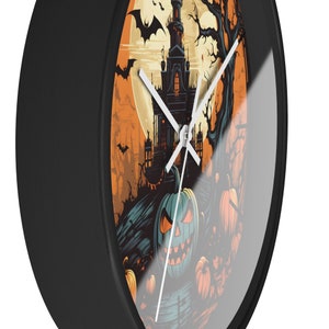 Halloween Ghost Wall Clock Halloween Wall Clocks Halloween Clock Fall ...