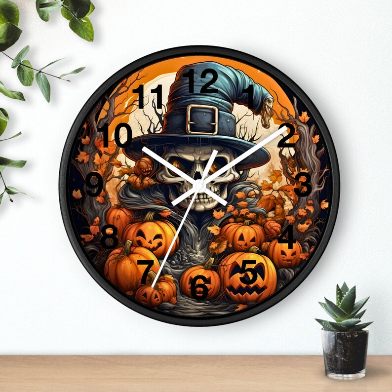 Halloween Ghost Wall Clock Halloween Wall Clocks Home Decor Halloween ...