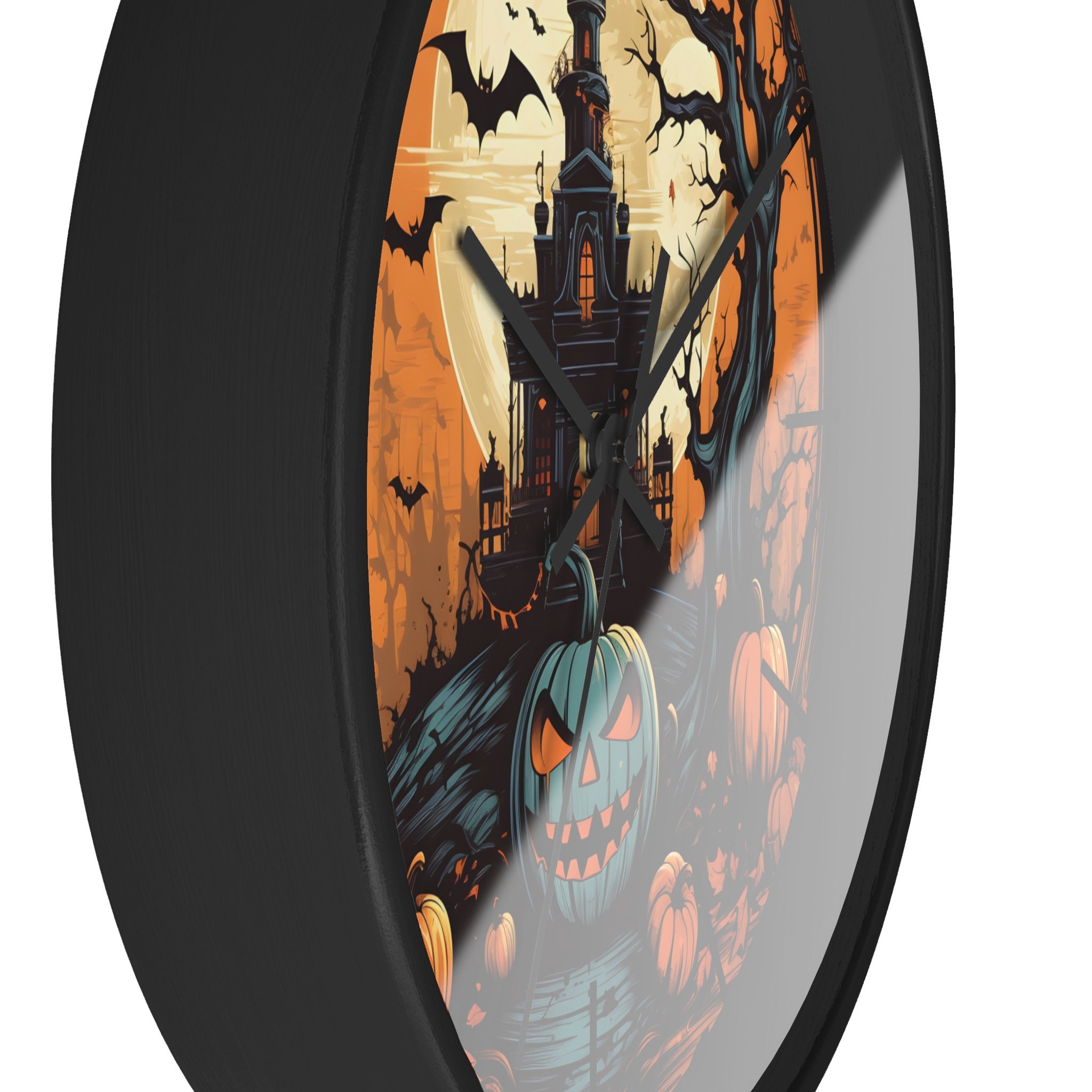 Halloween Ghost Wall Clock Halloween Wall Clocks Halloween Clock Fall ...