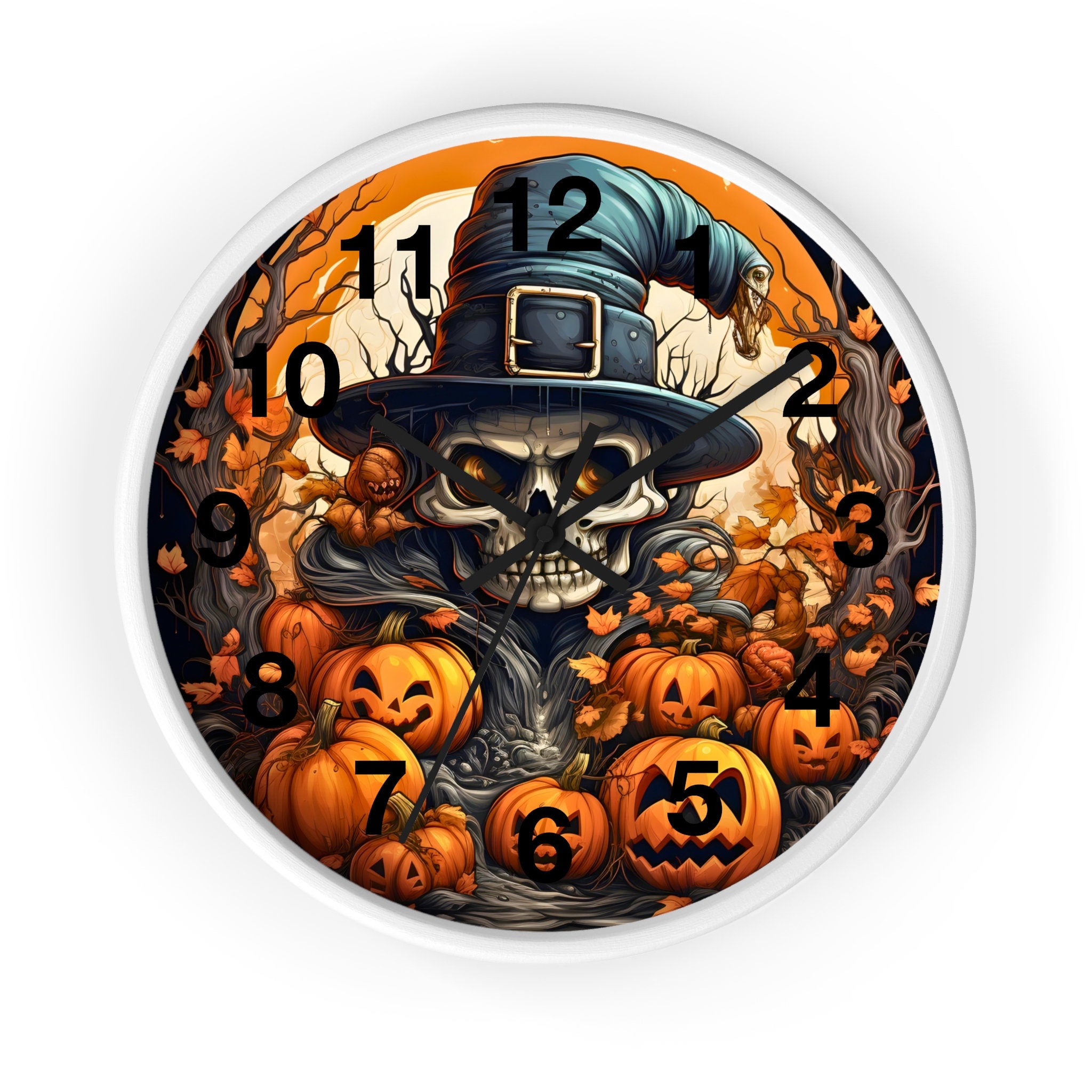 Halloween Ghost Wall Clock Halloween Wall Clocks Home Decor Halloween ...