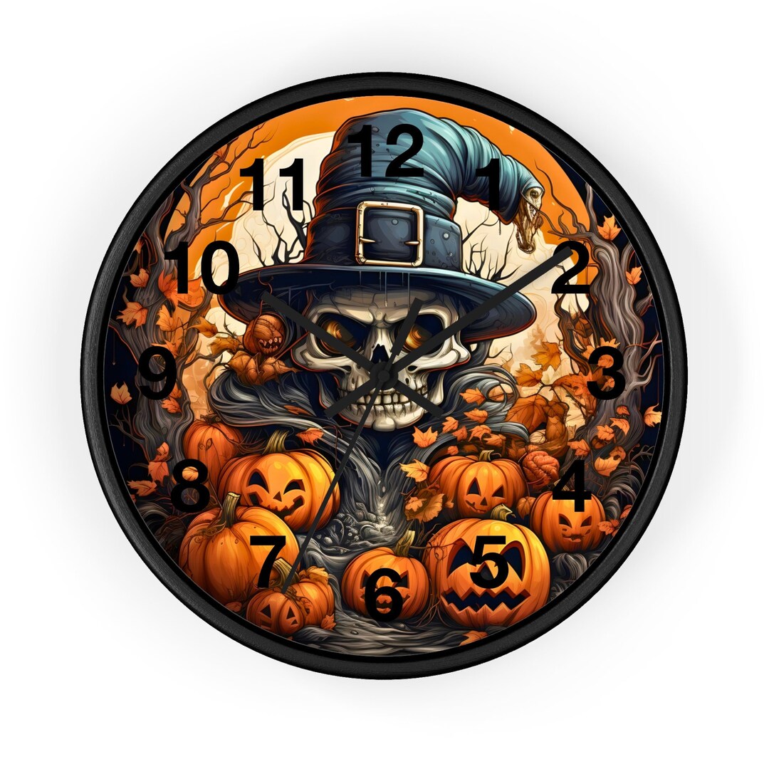 Halloween Ghost Wall Clock Halloween Wall Clocks Home Decor Halloween ...