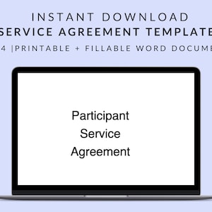 NDIS Service Agreement Template - Etsy