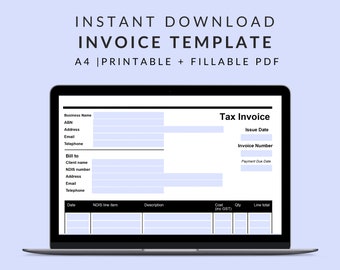NDIS Provider Invoice Template PDF - Etsy