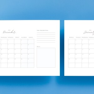 Printable Calendar 2023 - 2024, New Year Calendar - Etsy