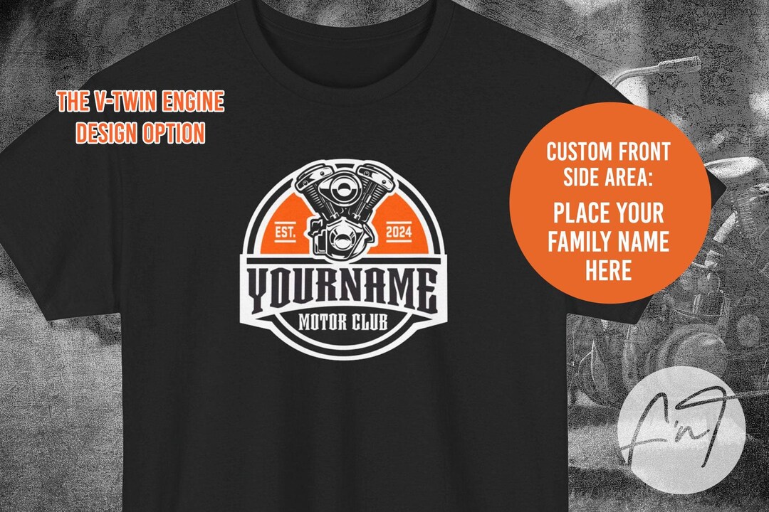 Personalized “family Motor Club” Shirts, His & Hers Apparel - 2 Designs ...