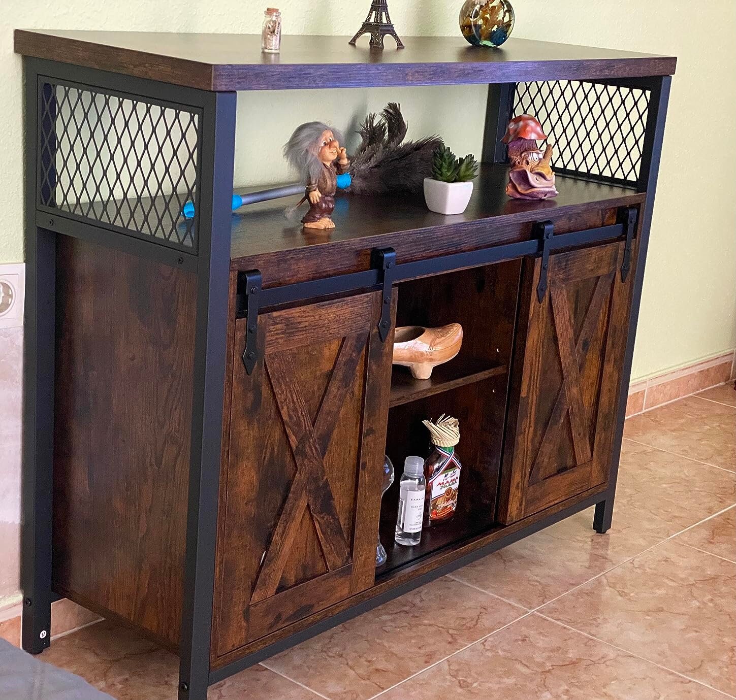 Rustic Farmhouse Kitchen Storage Cabinet Sideboard With - Etsy