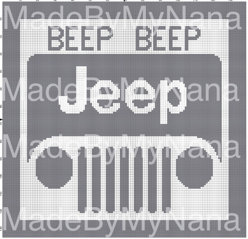 Jeep Baby Graph Pattern, Crochet, Knit, Cross Stitch - Etsy