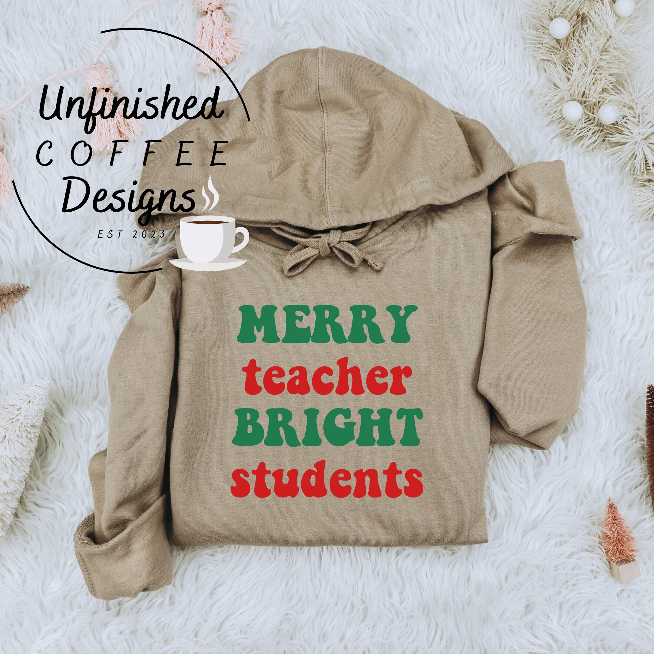 Merry Teacher Bright Students SVG PNG| Teacher Svg| Christmas Svg ...