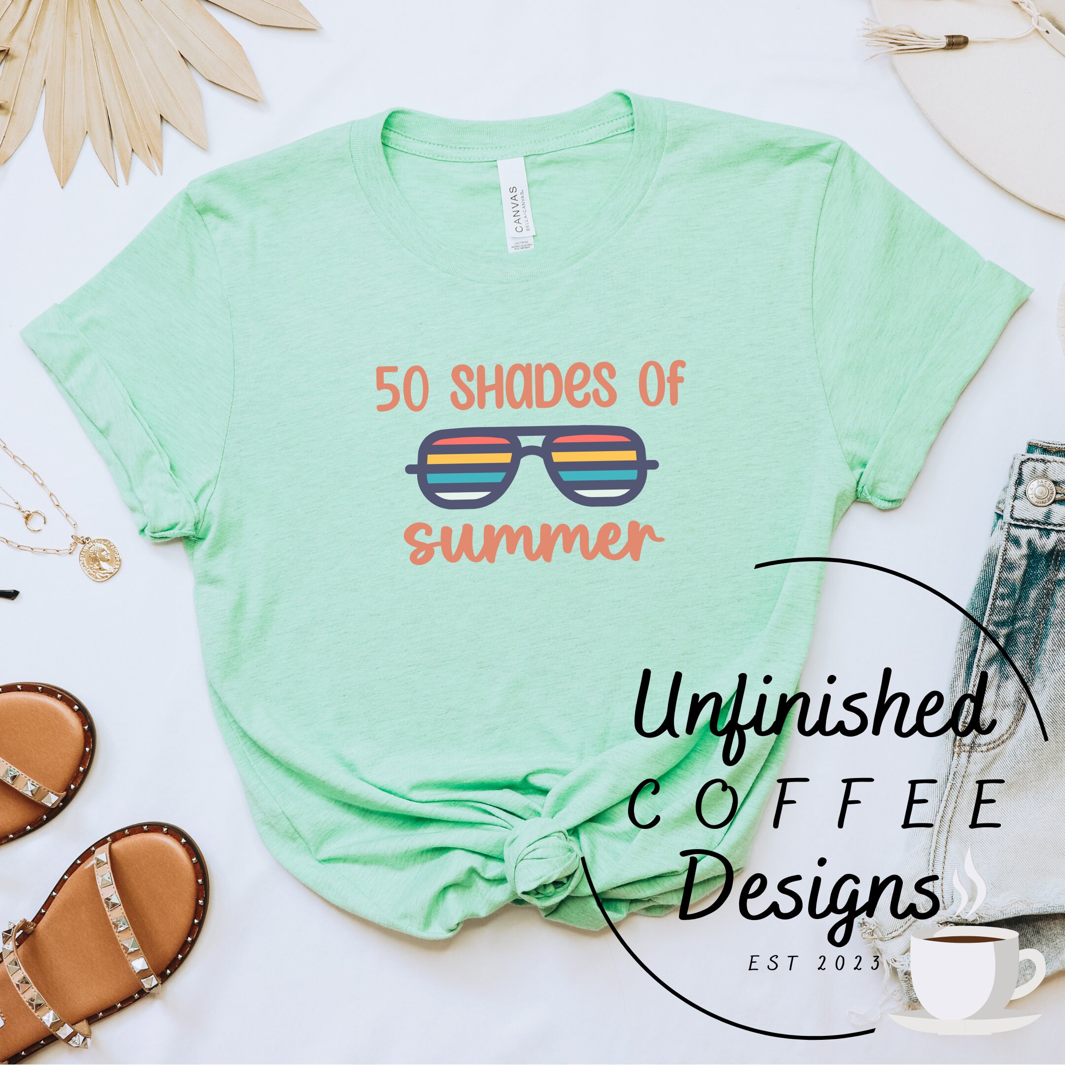 50 Shades of Summer SVG PNG, Summer Svg, Summertime Svg, Sunglasses ...