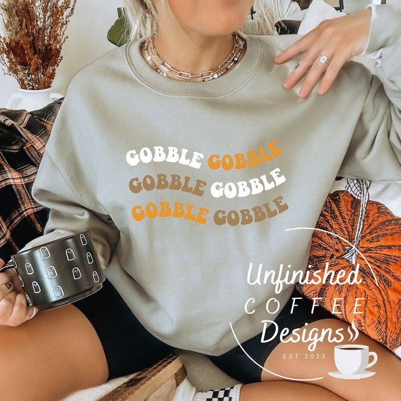 Gobble Gobble Thanksgiving Shirt SVG PNG | Turkey Day Design (digital ...