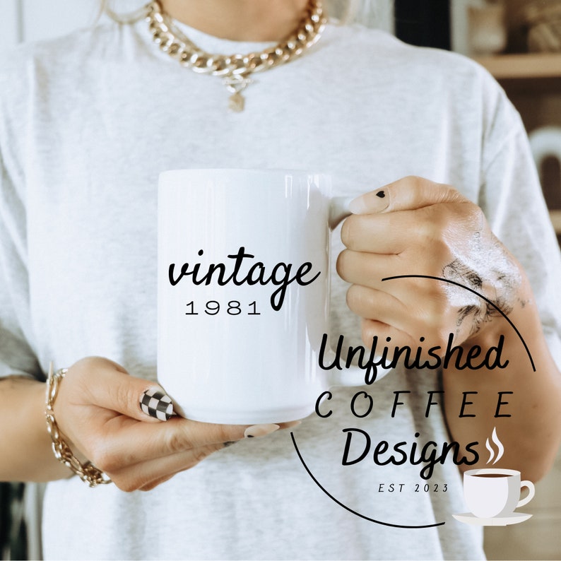 Vintage 1981 SVG PNG Birth Year Svg Birthday Svg Birthday Gift Svg 1981 ...