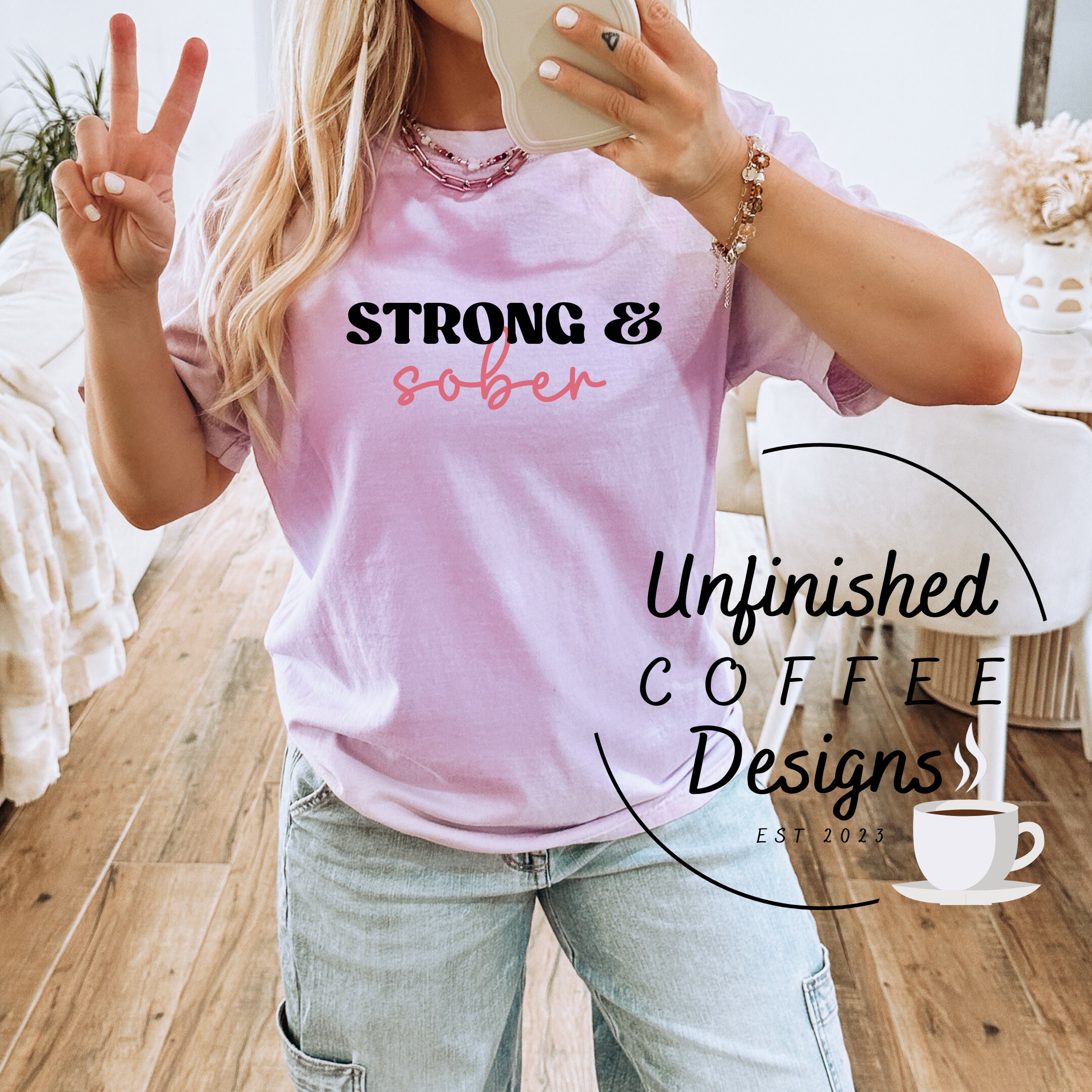 Strong & Sober SVG PNG, Strong Svg, Sober Svg, in My Sober Era Svg ...