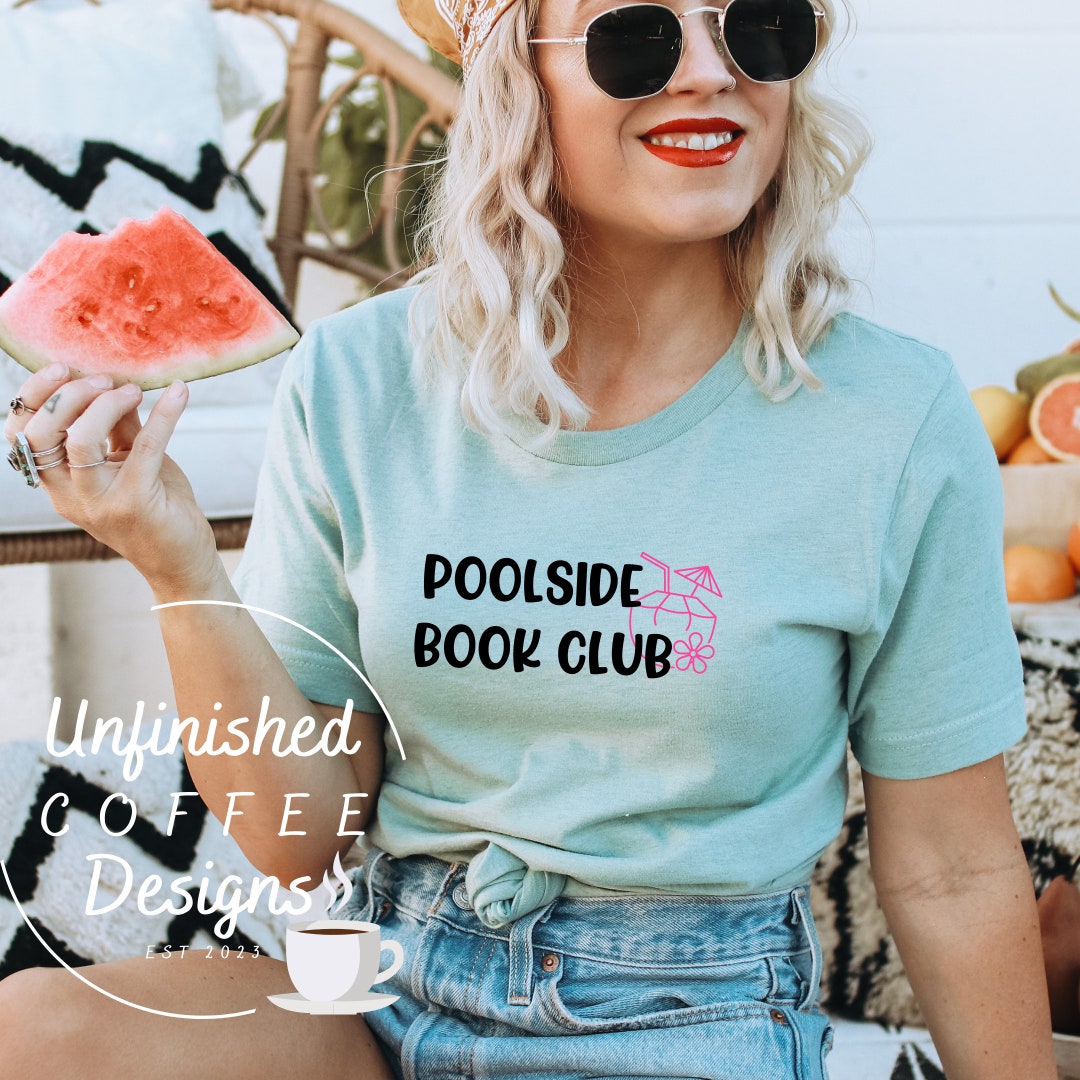 Poolside Book Club SVG PNG, Poolside Vibes Svg, Pool Crew Svg, Book ...