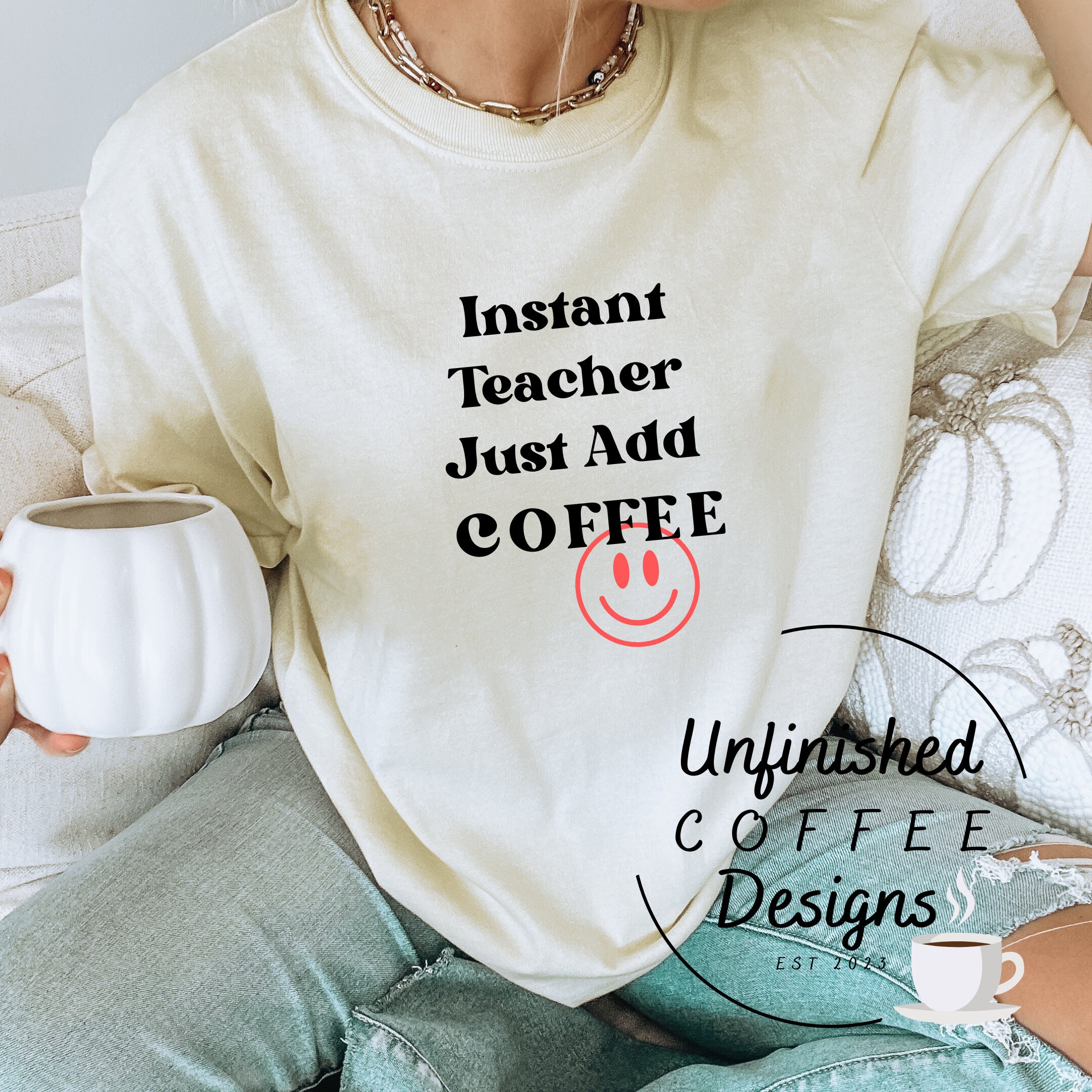 Instant Teacher Just Add Coffee Svg Png Teacher Svg Track to School Svg ...
