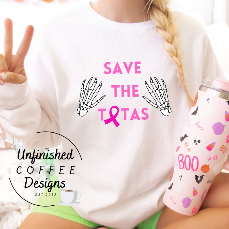 Save the Tatas SVG Png|breast Cancer Awareness Svg|breast Cancer Svg ...