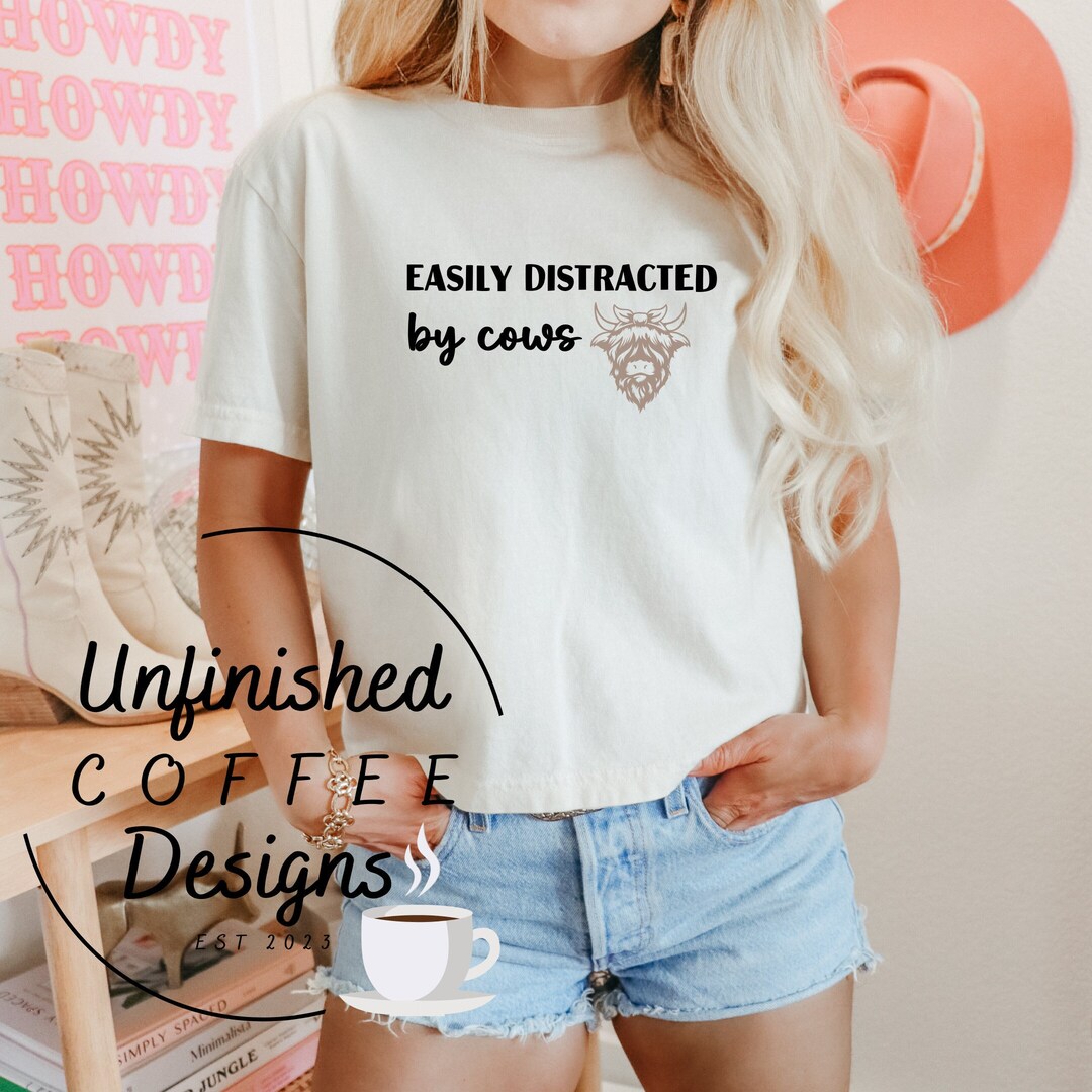 Easily Distracted by Cows SVG PNG, Cows Svg, Cow Lover Svg, Farm Girl ...
