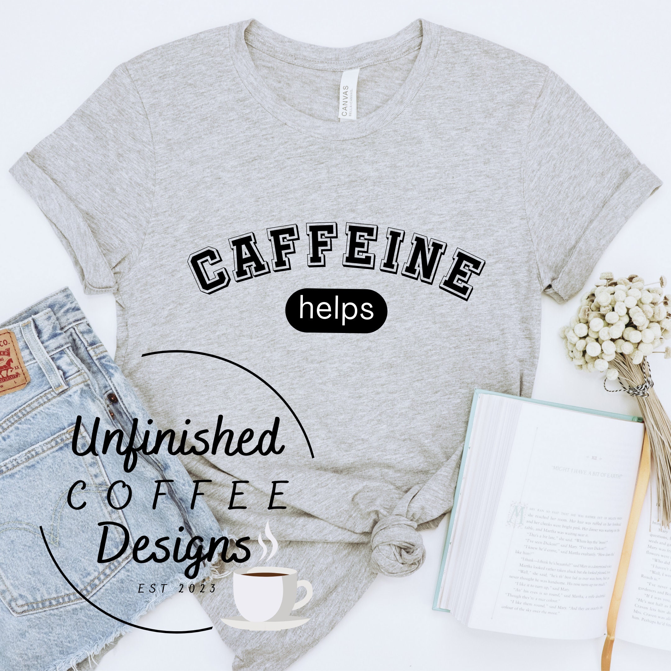 Caffeine Helps SVG PNG, Coffee Helps Svg, Coffee Lover Svg, Coffee Svg ...