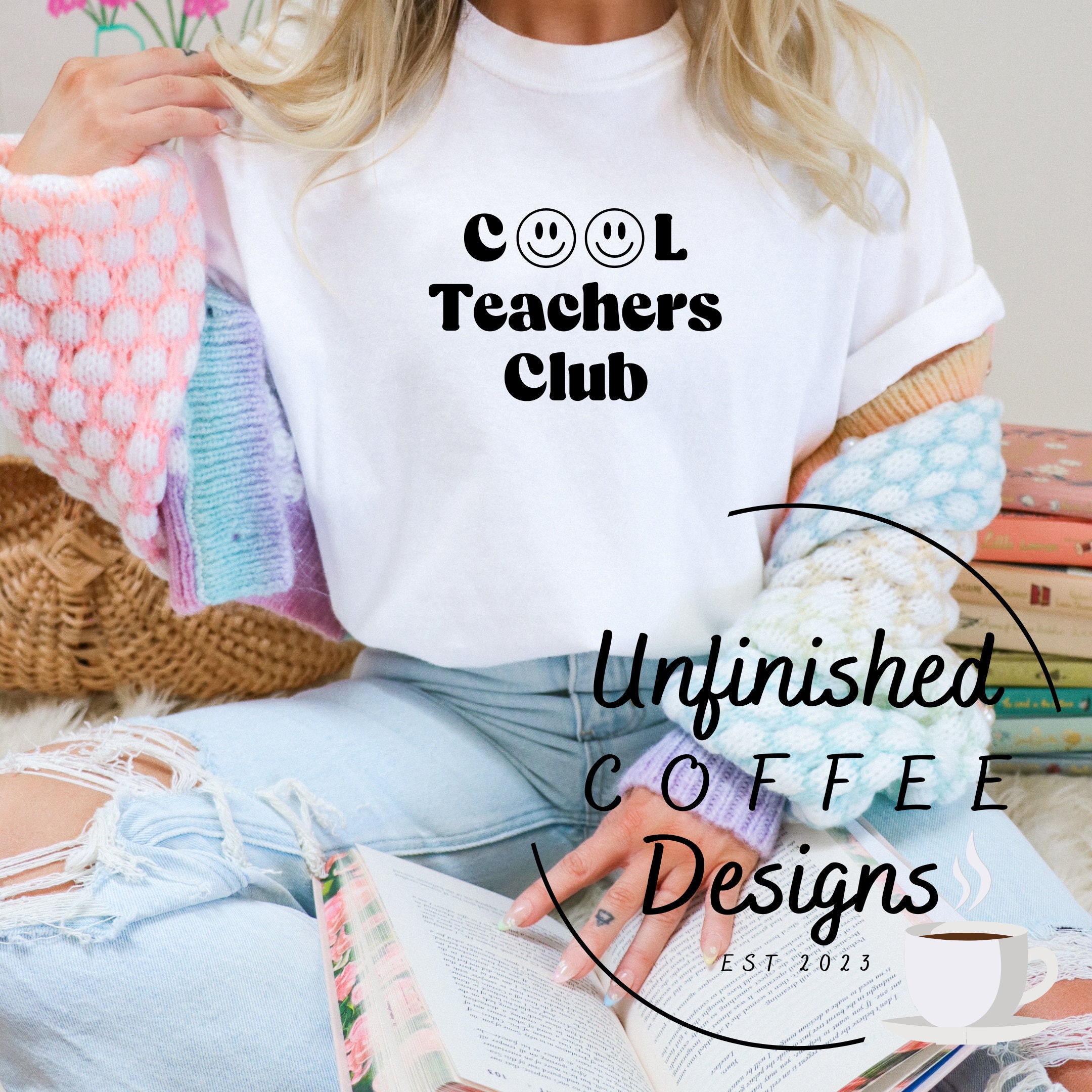 Cool Teachers Club SVG PNG, Teacher Svg, Smiley Face Clipart, Happy ...