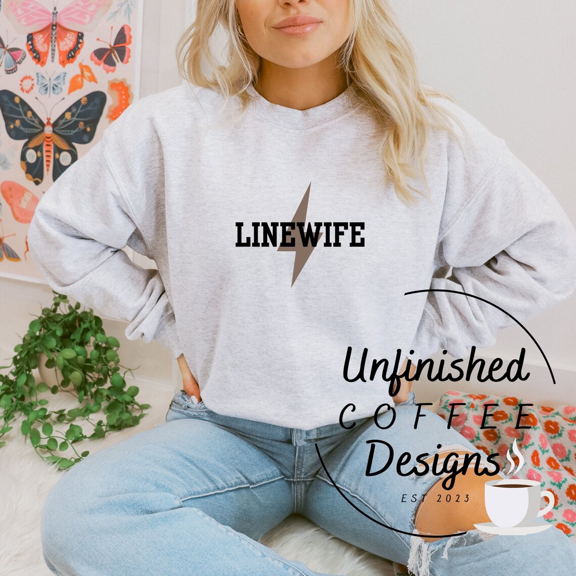 Linewife Lightning Bolt SVG PNG, Lineman Wife Design (digital Download ...