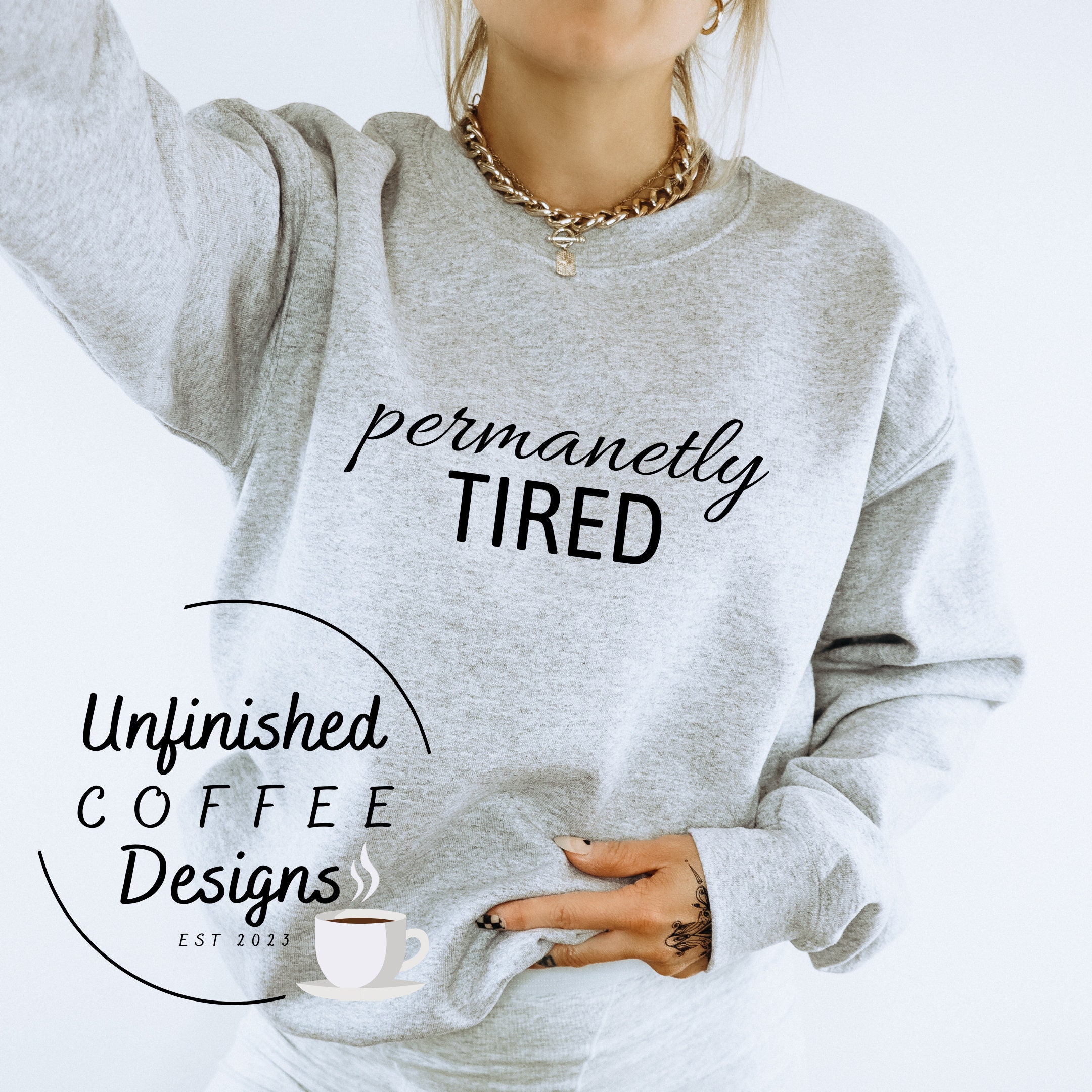 Permanently Tired SVG PNG Mom Life Svg Tired Moms Club Svg Always Tired ...