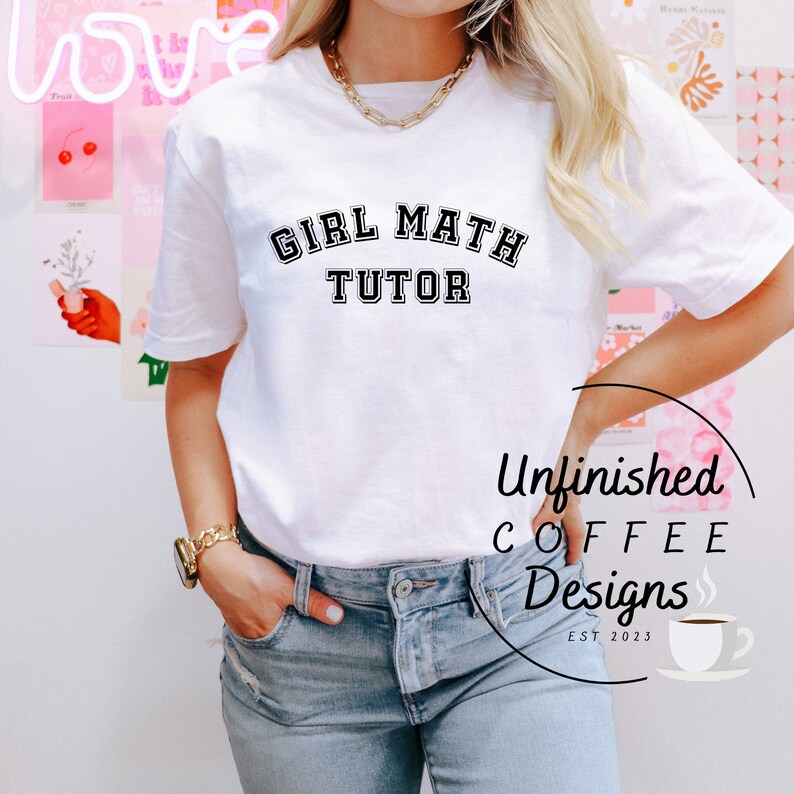 Girl Math Tutor SVG PNG, Shopaholic Sips Add to Cart (digital Download ...
