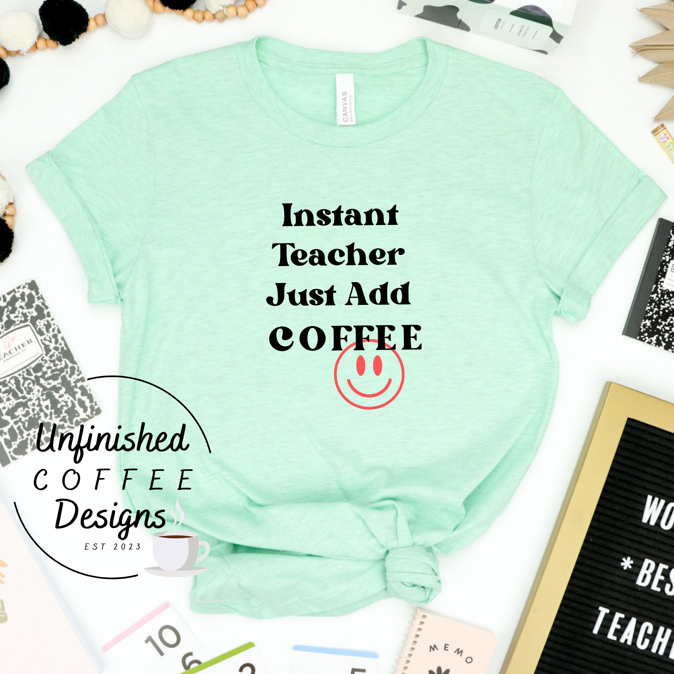 Instant Teacher Just Add Coffee Svg Png Teacher Svg Track to School Svg ...