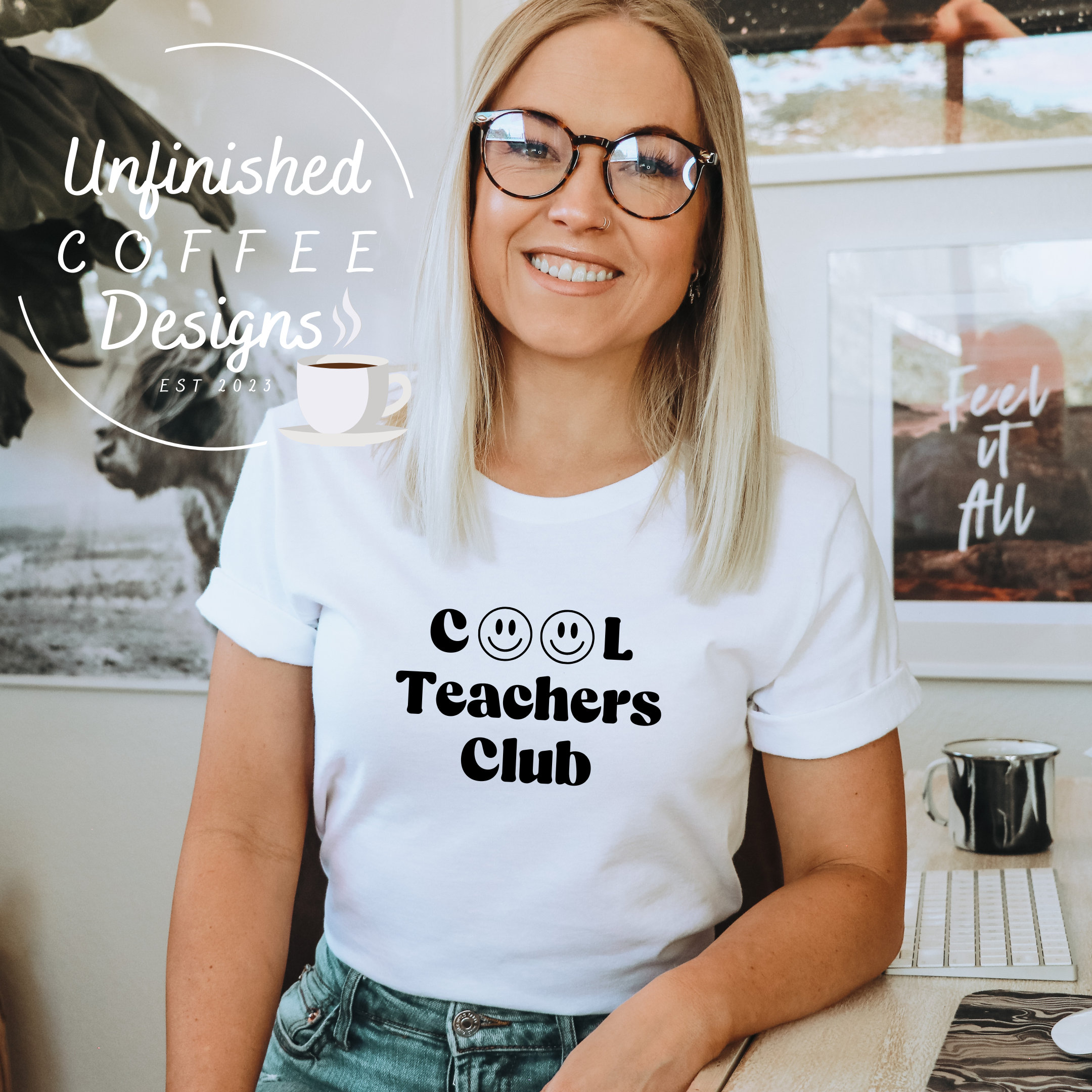 Cool Teachers Club SVG PNG, Teacher Svg, Smiley Face Clipart, Happy ...